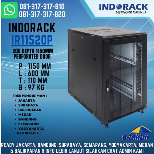Jual INDORACK CLOSE RACK 20U DEPTH 1150MM PERFORATED - IR11520P - Kota ...
