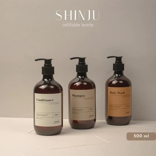Jual Botol Refill Pump Sabun Cair Shampoo Reffillable Bottle 500 ml ...