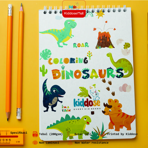 Jual BUKU MEWARNAI COLORING BOOK ANAK DINOSOURUS TEBAL - Kota Surakarta ...