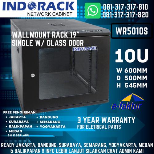 Jual INDORACK WALLMOUNT WR5010S - 10U DEPTH 500MM RACKMOUNT SINGLE W ...