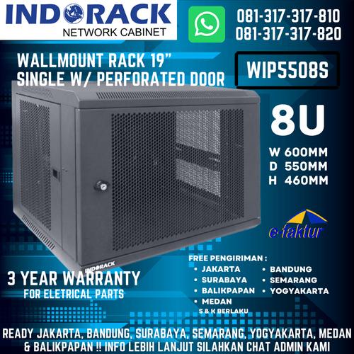 Jual WIP5508S - INDORACK WALLMOUNT 8U DEPTH 550MM SINGLE PERFORATED ...