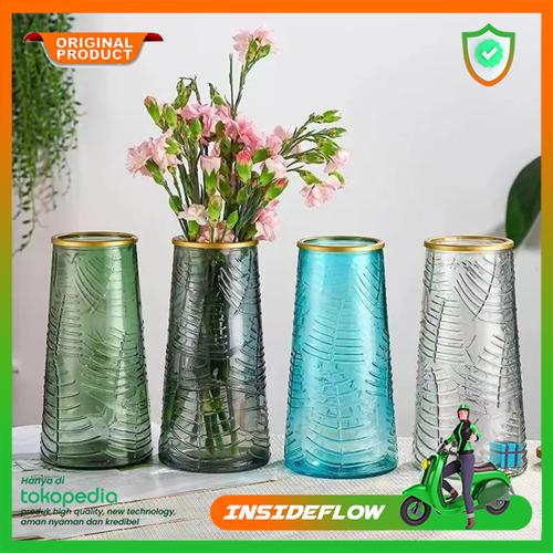 Jual Vas Bunga Kaca Pot Dekorasi Meja Ruangan Kantor Ruang Tamu ...