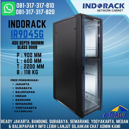 Jual INDORACK CLOSE RACK GLASS DOOR RACK SERVER 45U DEPTH 900MM ...