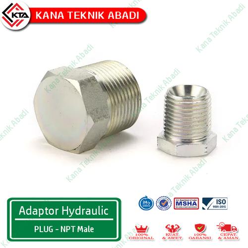 Jual PLUG NPT Male Hydraulic / PLUG MB / Adapter Nepel PLAK NPT ...
