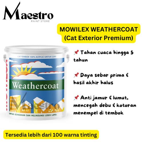 Jual Cat Tembok MOWILEX WEATHERCOAT 2.5Liter Hitam E-200/ White 1501 ...