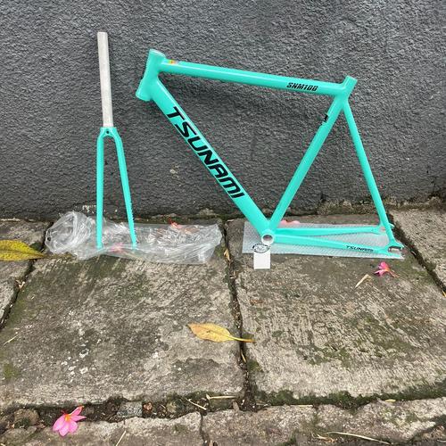 Jual Frame Tsunami Frame Sepeda Fixie Alumunium Alloy hijau tosca - M ...
