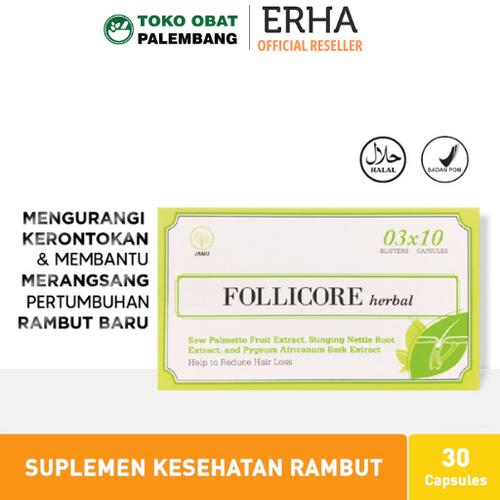 Promo ERHA FOLLICORE HERBAL 30 KAPSUL RAMBUT RONTOK ANTI KETOMBE ...
