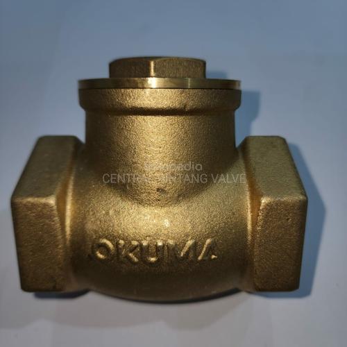 Jual SWING CHECK VALVE OKUMA KUNINGAN 3/4"INCH /KLEP TABOK KUNINGAN OKUMA - Jakarta Barat ...