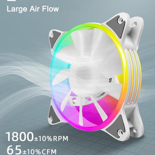 Jual COOLMOON FAN CASING 12CM MOON LIGHT ARGB PWM SYNC BLACK & WHITE ...