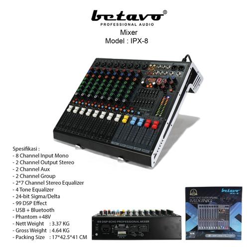 Jual MIXER AUDIO BETAVO IPX 8 / IPX8 8 CHANNEL ORIGINAL BETAVO - Jakarta Barat - Quality ...