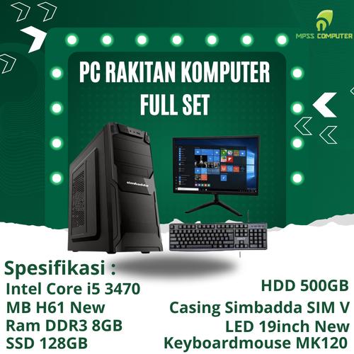 Jual Paket Komputer Fullset Intel Core i5 3470 8GB 128GB 500GB LED 19inch - Jakarta Pusat - MP ...