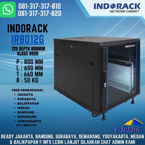 Jual INDORACK STANDING CLOSE RACK 19 INCH 12U GLASS DOOR - IR8012G ...