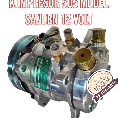 Jual KOMPRESOR SD505 UNIVERSAL 505 12 VOLT MODEL SANDEN AC MOBIL (BARU ...