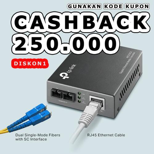 Jual TP-LINK MC210CS Gigabit Ethernet Media Converter RJ-45 To Fiber ...