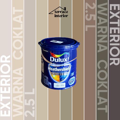 Jual Cat Tembok Dulux Weathershield Exterior 2.5L Coklat Semi Gloss ...