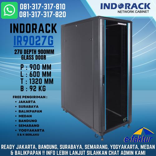 Jual INDORACK CLOSE RACK 27U DEPTH 900MM GLASS DOOR - IR9027G RACK ...