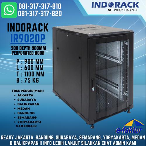 Jual INDORACK CLOSE RACK 20U DEPTH 900MM PERFORATED DOOR RACK CABINET ...
