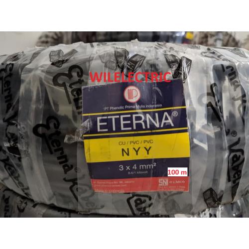 Jual ETERNA Kabel listrik kawat NYY 3 x 4 / 3x4 mm hitam 100m 100 m rol - Kota Surabaya - Pro ...