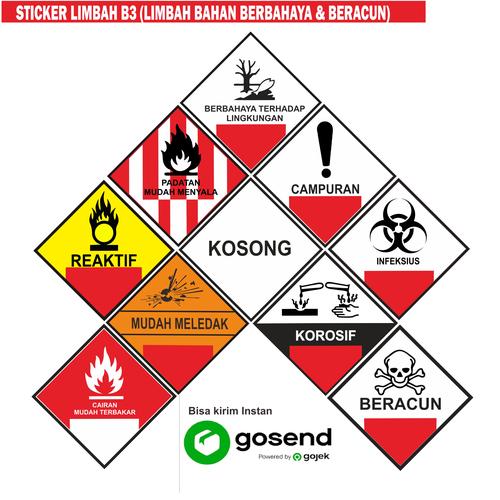 Jual Stiker Vinyl Rambu Limbah B3 / Rambu-rambu Limbah B3 / Sign Limbah ...