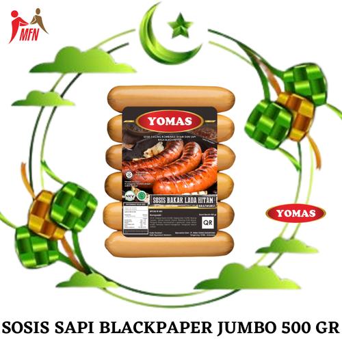 Jual YOMAS SOSIS BAKAR - SOSIS SAPI BLACKPAPPER JUMBO 500GR - Kota ...