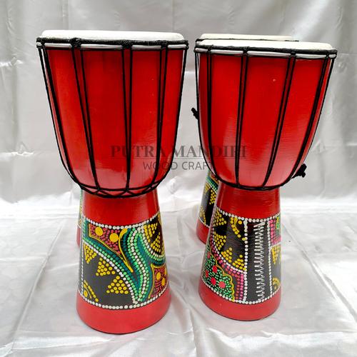 Promo Alat Musik Kendang Jimbe 40 cm Djembe Painting Gendang Putra ...