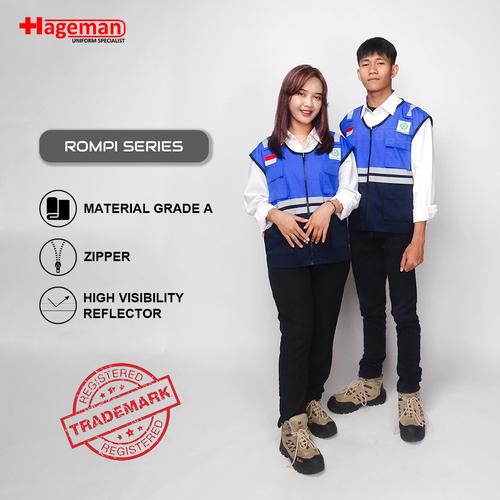 Jual Rompi Safety Warna Biru Benhur/Rompi Kerja/Rompi Biru Benhur Navy ...