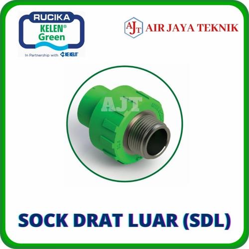 Jual SDL 1 1/4 inch Sok Drat Luar 1 1/4 inch PPR Rucika Kelen Green ...