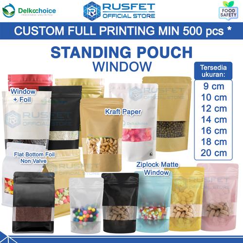 Jual Standing Pouch WINDOW Kemasan Plastik Klip Makanan Cemilan Snack ...