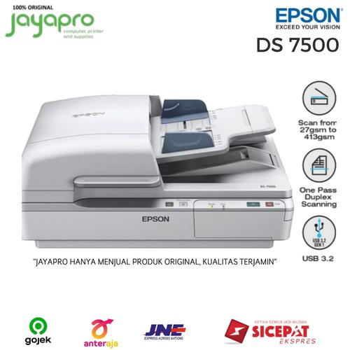 Jual EPSON WORKFORCE DS 7500 FLATBED DUPLEX ADF SCANNER RESMI - Jakarta ...