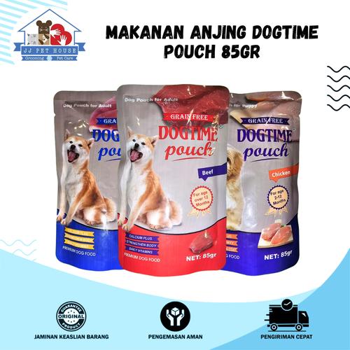 Jual MAKANAN ANJING DOGTIME POUCH 85GR - Kota Denpasar - JJ PET HOUSE ...