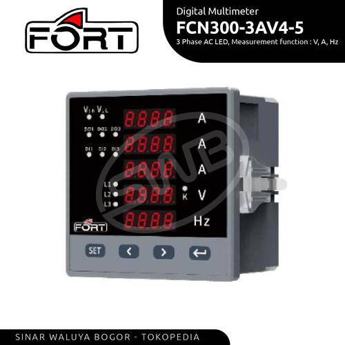 Jual Digital Multifunction Meter FORT FCN300-3AV4-5 3 Phase /4 Wire V,A ...