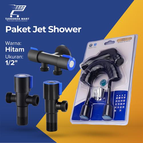 Jual paket jet shower kloset set spiral hitam - Terbaru - jet shower ...