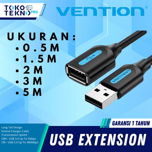 Jual Vention USB Cable Kabel Extension USB Male To Female CBI PVC Type ...
