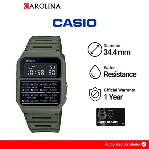 Promo Jam Tangan Pria Casio General CA‐53WF‐3B Digital Dial Green Resin ...