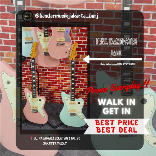 Promo FENA GUITAR JAZZMASTER JM90 2024 MODEL , BMJ - Merah Muda Cicil 0 ...