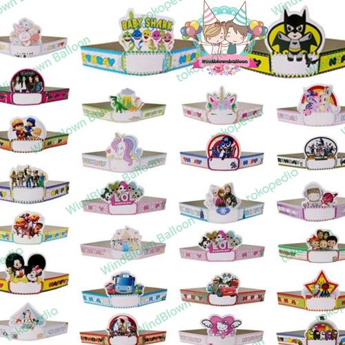 Jual Windblown Kids Birthday Paper Hat/Topi Ulang Tahun Anak (1 ...
