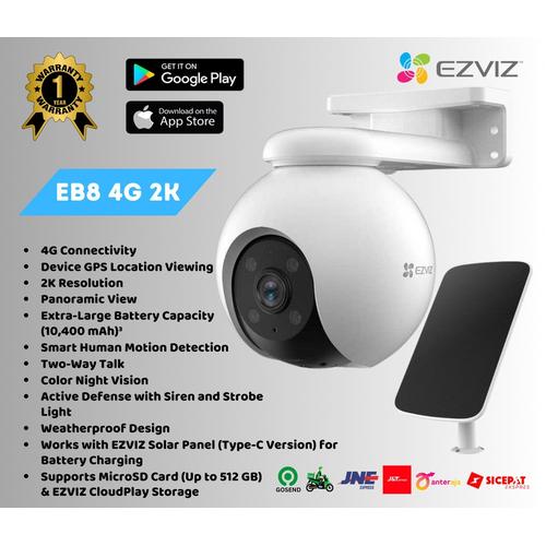 Jual EZVIZ EB8 4G 2K IP CAMERA OUTDOOR CCTV IPCAM BATTERY BUILD-IN ...