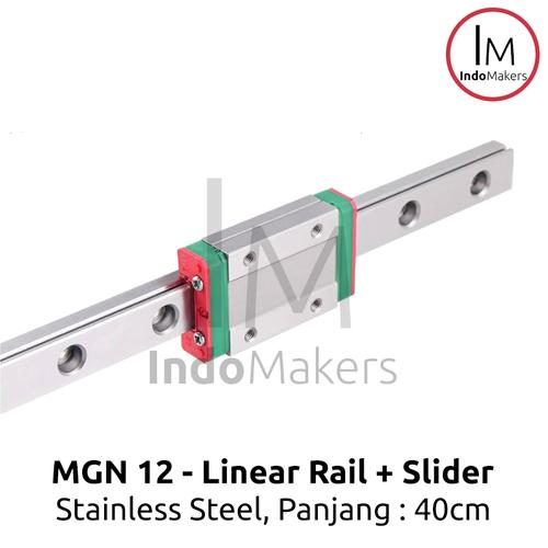 Jual Paket MGN12 Linear Guide Rail 40cm dan Linear Slide Bearing MGN12C - Kota Tangerang ...