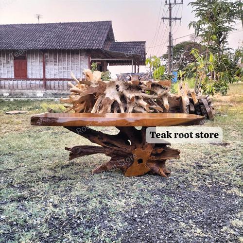 Jual Meja Tamu Unik Natural Akar Kayu Jati Custom Bp. Soni - Kab ...