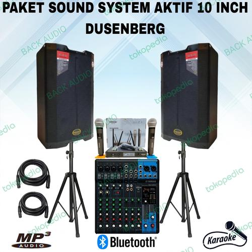 Jual PAKET SOUND SYSTEM SPEAKER AKTIF 10 INCH AND MIXER YAMAHA 10 ...