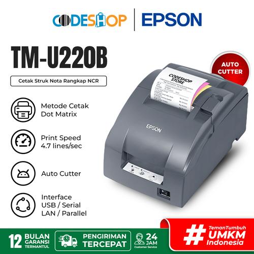 Promo Printer Epson TMU-220B Cetak Struk NCR Rangkap USB LAN Serial ...