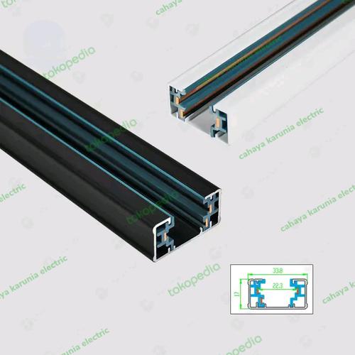 Jual track rel 1 meter 3 wire / 3 jalur / 3 phase hitam dan putih ...