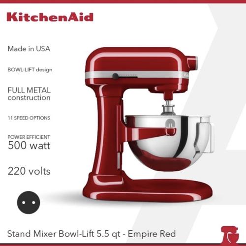Jual KitchenAid Stand Mixer 5.5 Qt Bowl Lift 5KSM55 Garansi Resmi ...