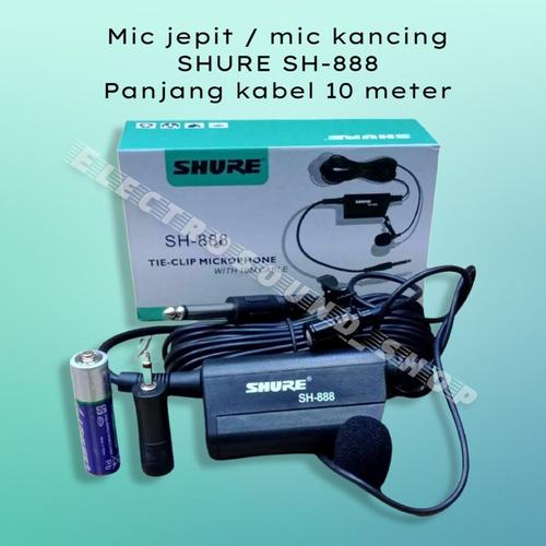Jual Mic Jepit Shure SH 888 / Mic Kancing Shure SH888 / Mic Clip On 10M ...