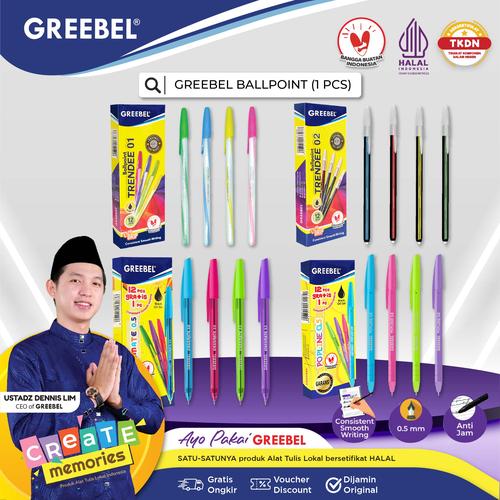 Promo GREEBEL PULPEN CLASSMATE,POPLINE,TRENDEE 0.5 (1 PCS)/Pen/Pulpen ...