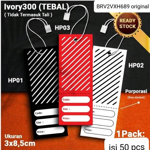 Jual hang tag baju/label baju/label harga/label kertas/bandrol pakaian ...