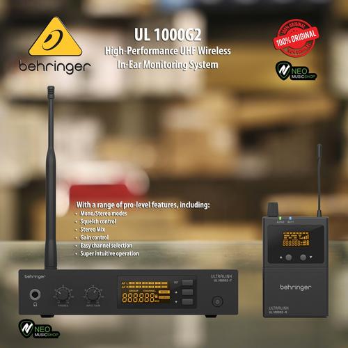 Jual Behringer UL1000G2 High-Performance UHF Wireless In-Ear Monitoring ...