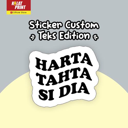 Jual Stiker Custom Sticker Harta Tahta Teks Edition - Large - Jakarta ...