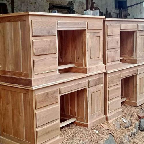Jual Meja Kasir Toko Meja Direktur Meja Minimalis 6 laci Mentahan Jati ...