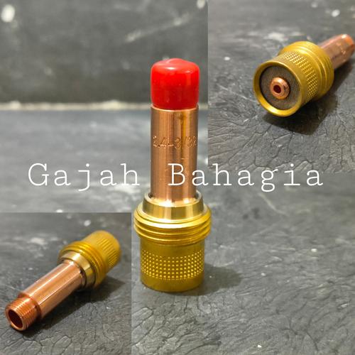 Jual Gas lens Collet Body TIG Argon 2.4mm Tang las WP-17 WP-18 WP-26 ...